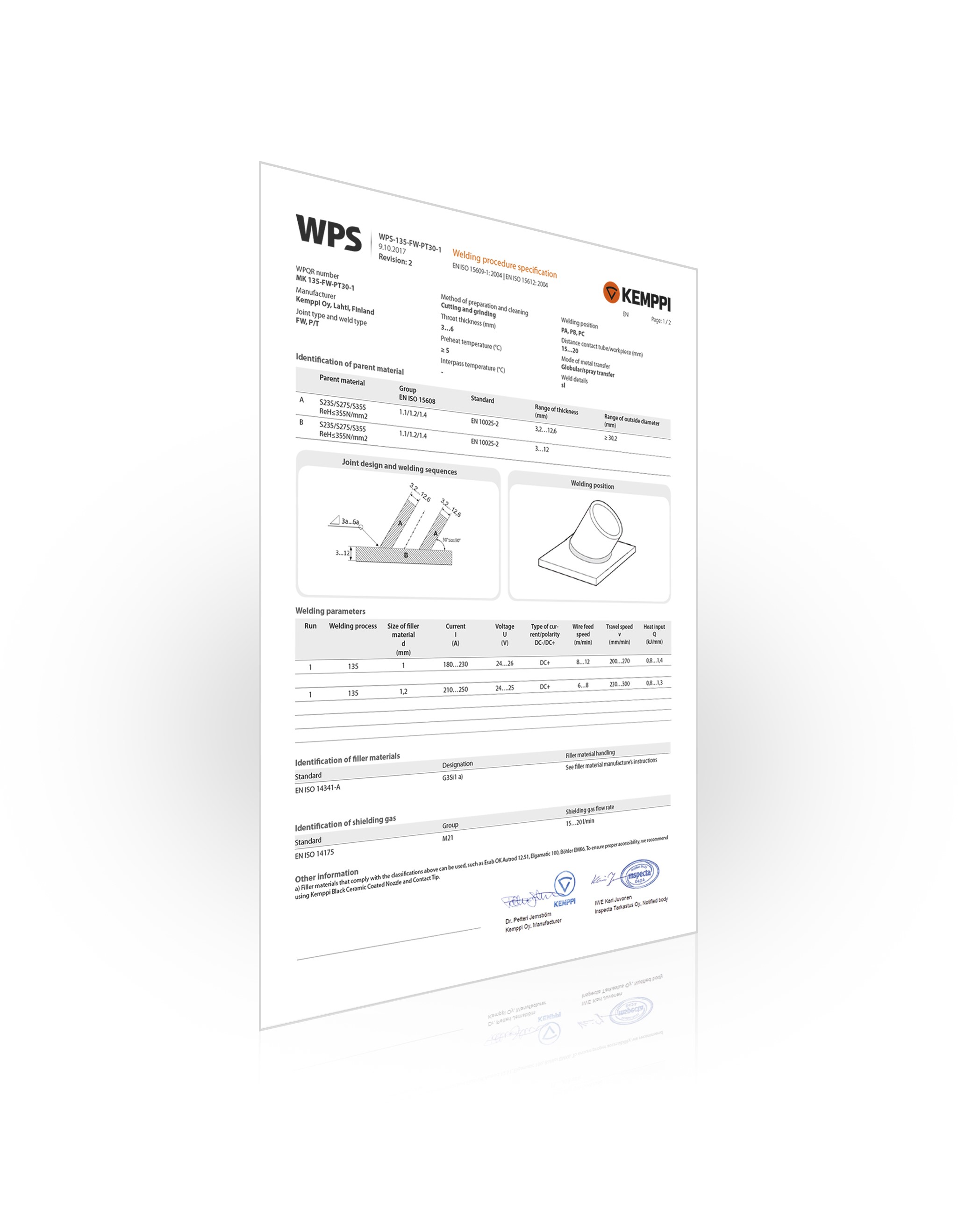 Universal WPS for pipe to plate fillet welding | Kemppi